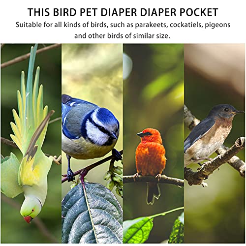 Ipetboom Rope Cotton Cockatiel Bird Pet Light Parrot Supplies Macaw Washable Nappy- Training & Harness Parakeet Suit Adjustable Budgie Clothes Pad Nappies Yellow Flight Pee Breathable S