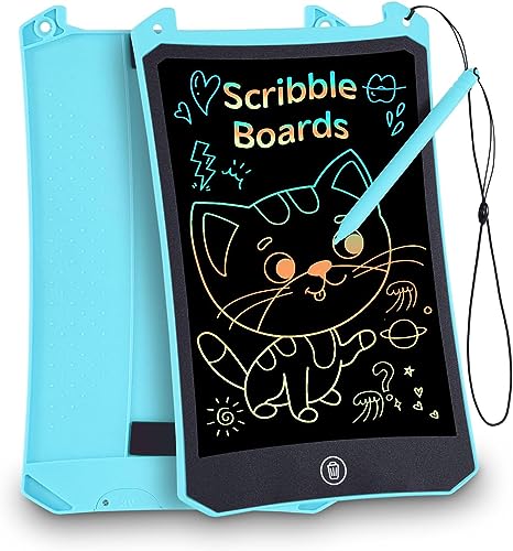 LCD Writing Tablet, 8.5 Inch Colorful Doodle Board Electronic Doodle Pad, Drawing Board Drawing Tablets for Kids, Educational Toys Birthday Gifts for Girls Boys Age 3-8 (Blue)