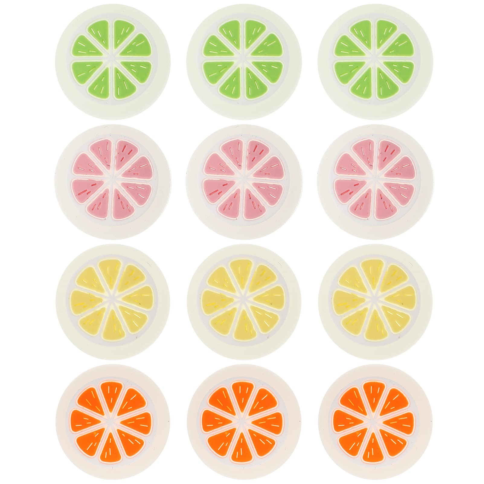 FARUTA 12 Pcs Silicone Lemon Design Thumb Grip Caps Cute Luminous Joystick Cap Cover Compatible with Switch NS Assorted Color