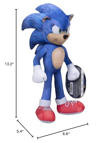 Sonic the Hedgehog Plush Sonic 2 Movie 13" Talking Sonic Plush,Blue
