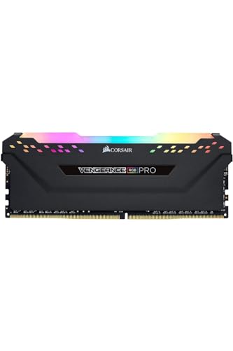 Corsair Vengeance RGB Pro 8GB (1x8GB) DDR4 3600 (PC4-28800) C18 Optimized for AMD Ryzen – Black (CMW8GX4M1Z3600C18)