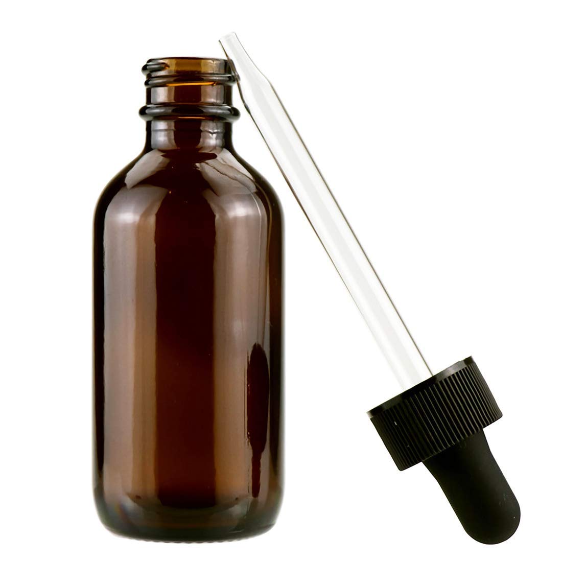 Kingrol 30 Pack Amber Glass Bottles with Glass Eye Dropper, 2 oz Dropper Bottles for Essential Oils, Perfumes, Aromatherapy, Chemistry Lab Chemicals