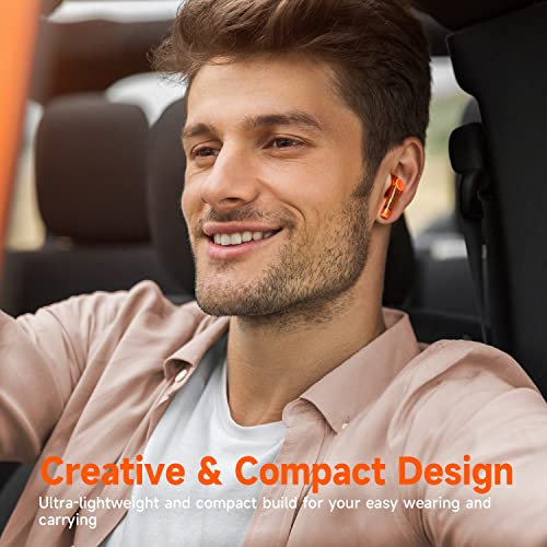 TRUEFREE T3 Wireless Earbuds Semi-Open Bluetooth 5.3 Headphones with AI Smart Noise Cancellation for Calls, 28 Hours of Playtime, 13mm Driver Enhanced Music, 40ms Game Mode, Stylish Transparent Design