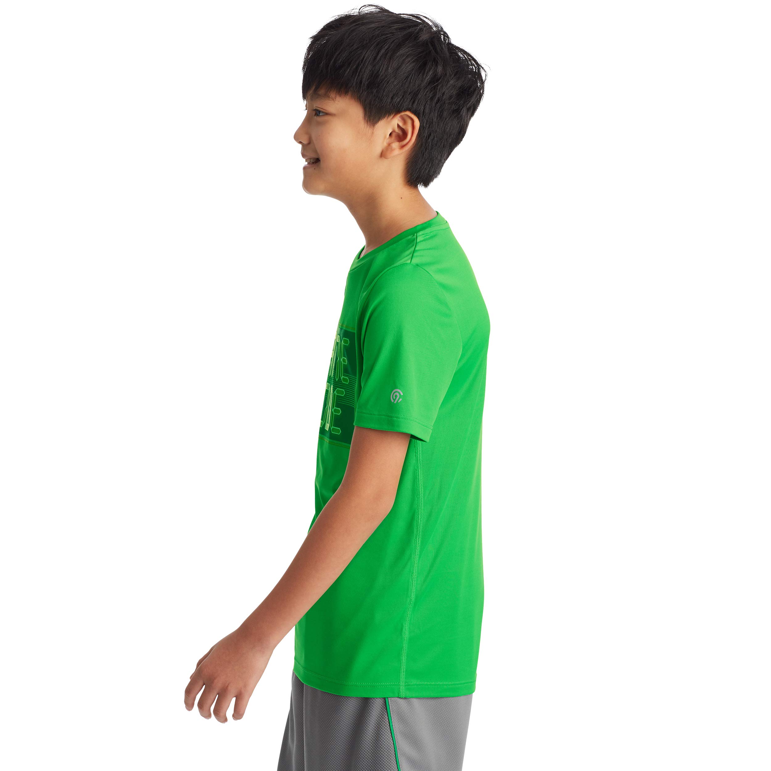 C9 Champion boys Tech Short Sleeve Tshirt T Shirt, Green Screen/Game Mode, Medium US