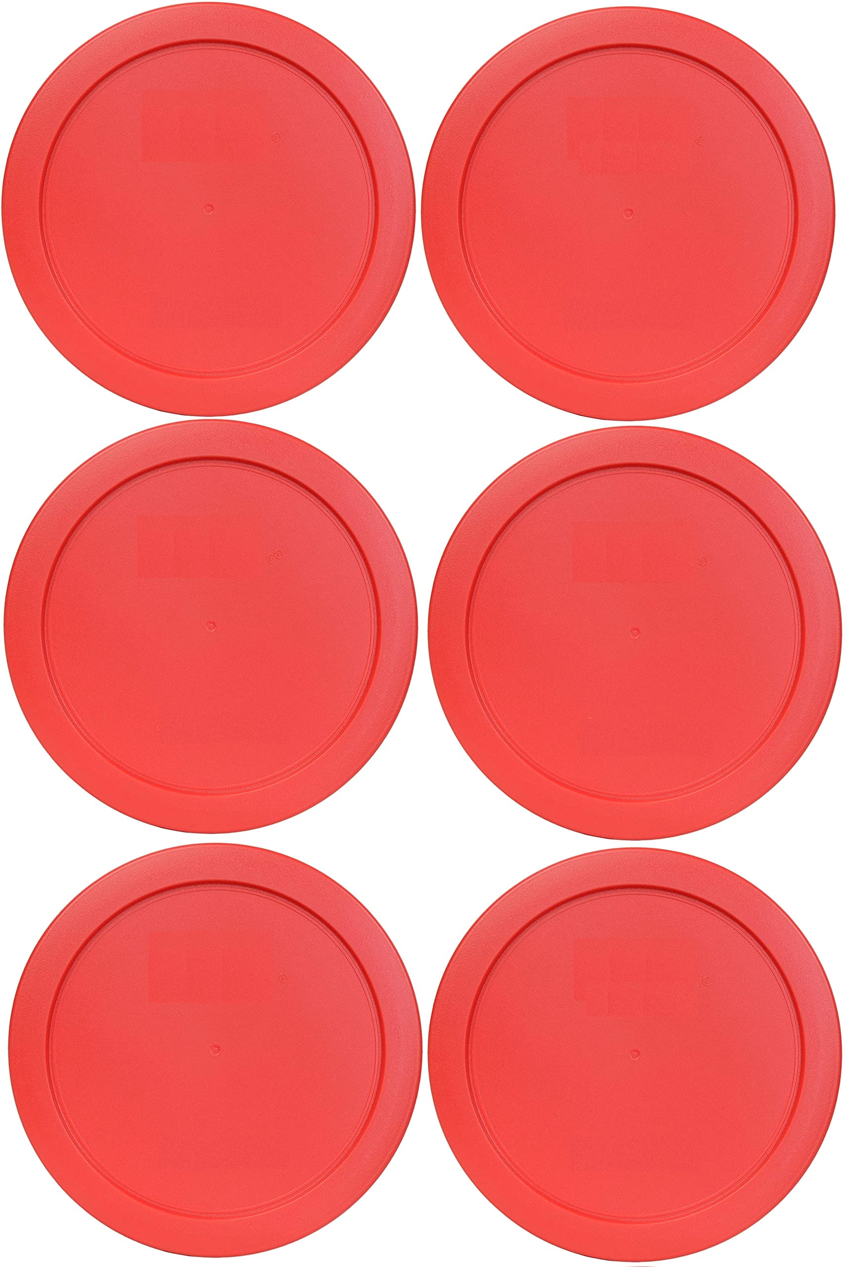 Klareware 1 Cup Red Round Plastic Food Storage Replacement Lids Covers for Klareware Anchor Hocking and Pyrex Glass Bowls 4 Pack Container not Included 6 Pack