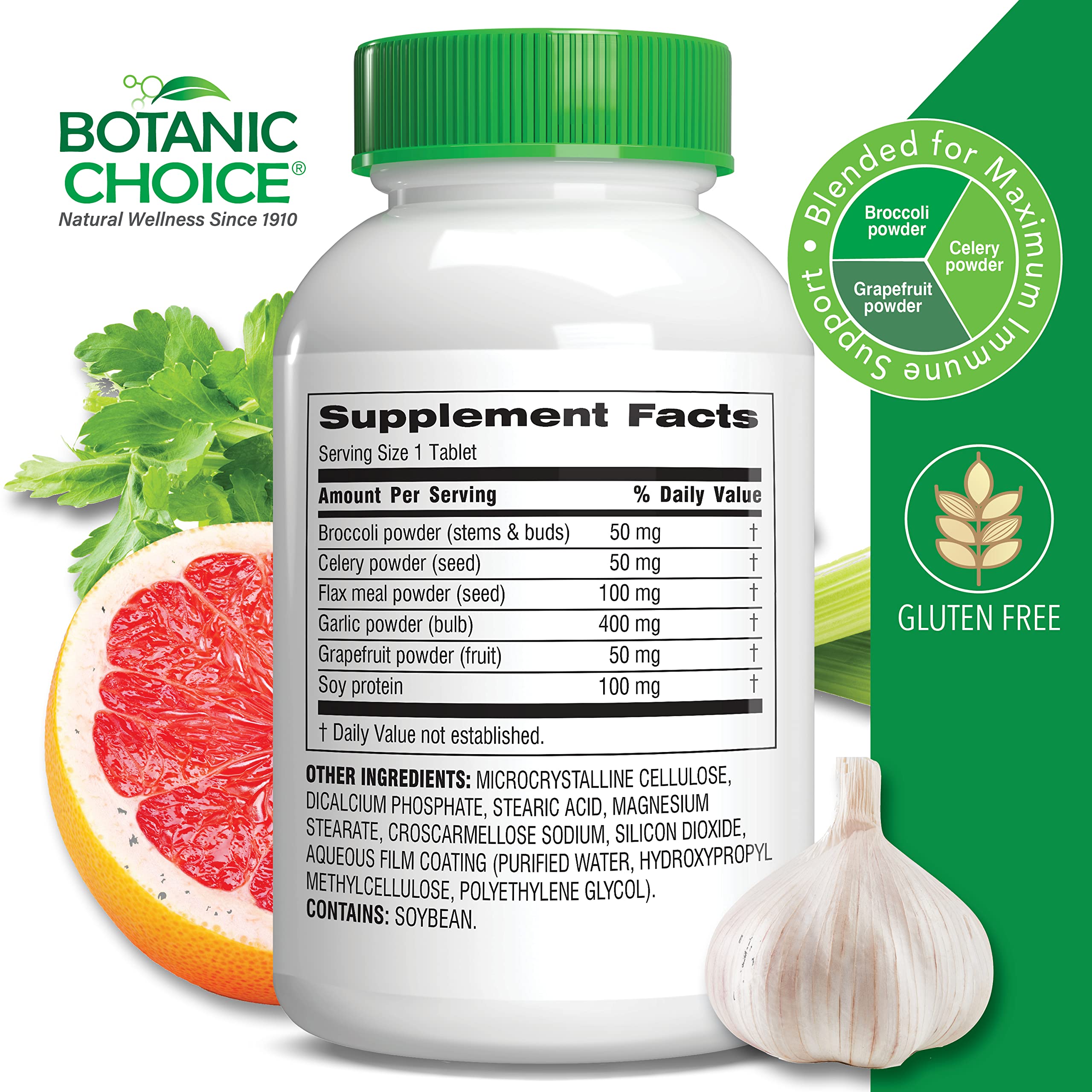 Botanic Choice Vegetable & Fruit -Fruits Plus Veggies on The Go, Fruit and Vegetable Vitamins with Essential Nutrients for Immune Support - 180 Tablets (750 mg Each)