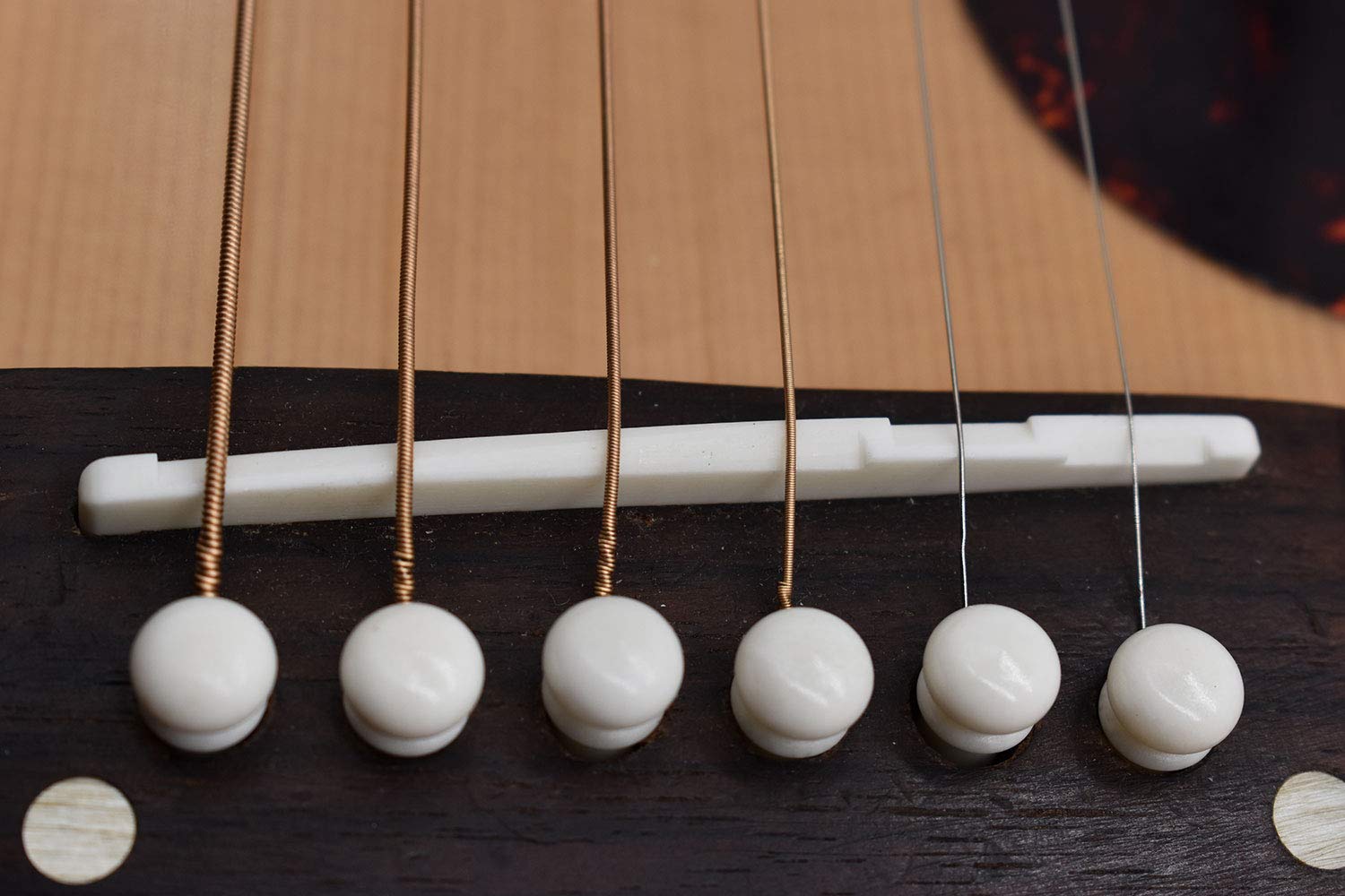 Vencetmat Acoustic Guitar Bridge Saddles, Fit for 74mm & 72mm Bridge Slot, Pure Complete Bone, Ivory Color, 4 Pack
