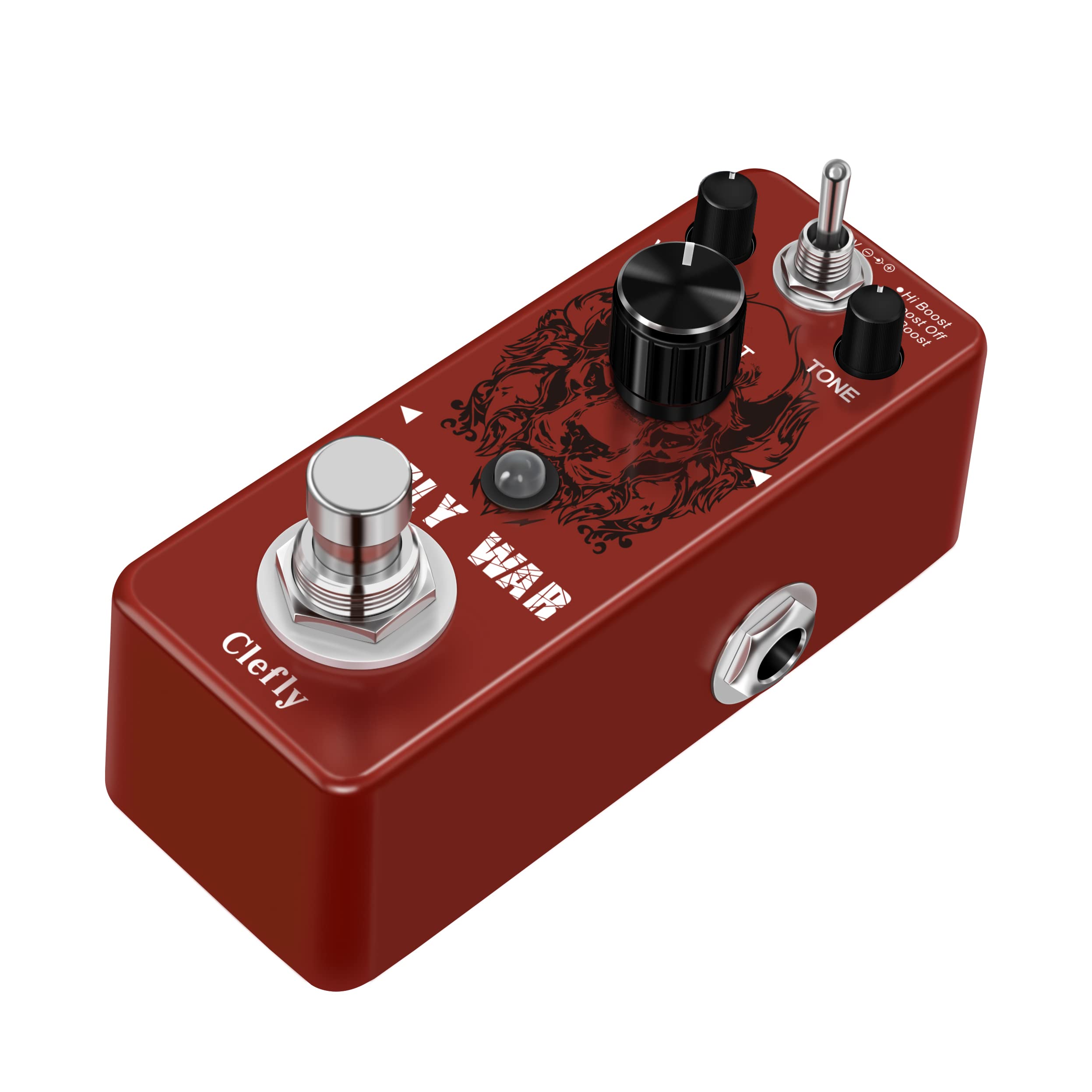 Clefly Heavy Metal Distortion Holy War analog Pedal for Electric Guitar Bass True Bypass, CFY-LEF305