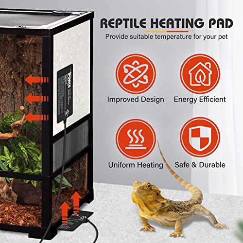 iPower 4X7 Inch 4W Under Tank Heater Warmer, 1-5 Gallon Terrarium Heat Mat for Hermit Crab/Turtle/Snake/Lizard/Gecko/Frog/Spider, Plant Box or Other Small Animals