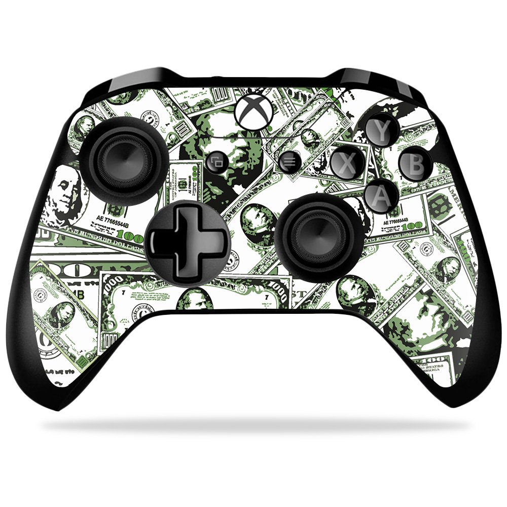 MightySkins Skin Compatible with Microsoft Xbox One X Controller - Phat Cash | Protective, Durable, and Unique Vinyl Decal wrap Cover | Easy to Apply, Remove, and Change Styles | Made in The USA