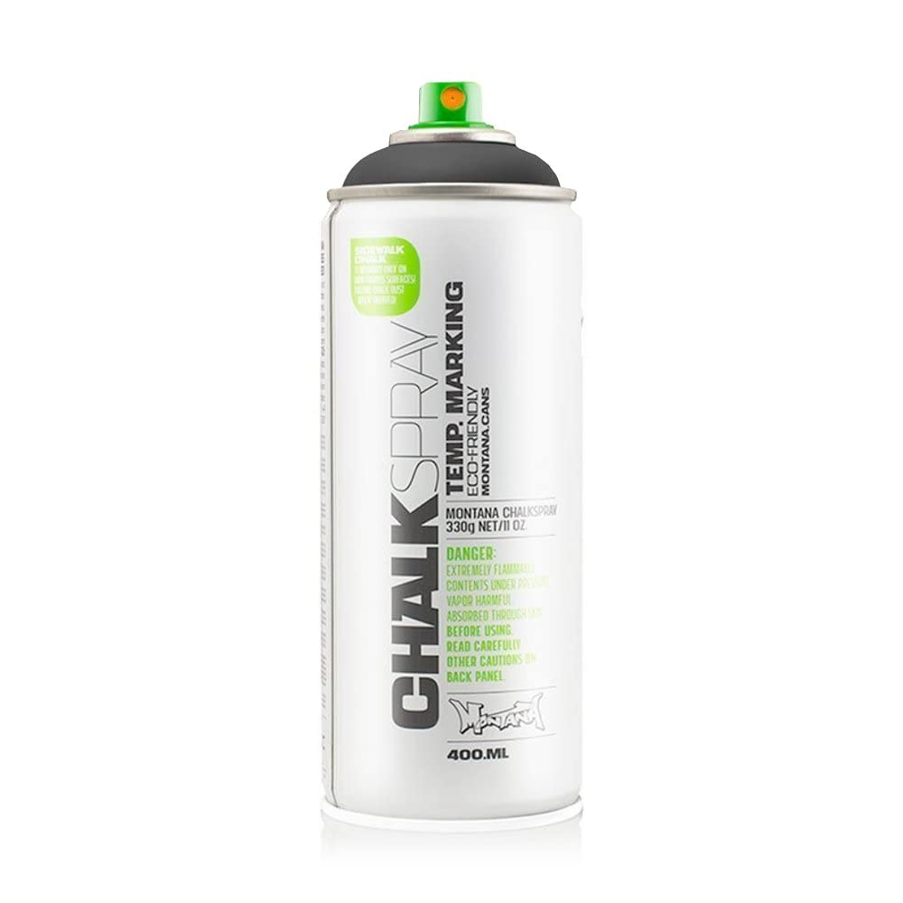 Montana Cans Chalk Spray Paint, 400ml, Black, 13.5 Fl Oz (Pack of 1)