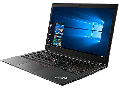 Lenovo ThinkPad T480s Windows 10 Pro Laptop - Intel Core i5-8250U, 16GB RAM, 512GB NVMe SSD, 14" IPS FHD Touch (1920x1080) Display, Fingerprint Reader, Black