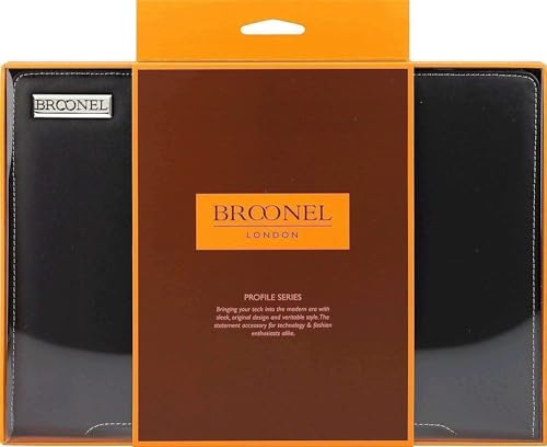 Broonel - Profile Series - Black Leather Laptop Case - Compatible with ASUS Chromebook Flip C214 11.6"