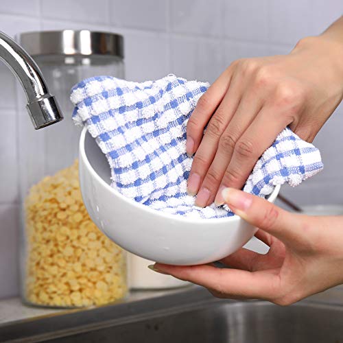 Oeleky Dish Cloths for Kitchen Washing Dishes, Super Absorbent Dish Rags, Cotton Terry Cleaning Cloths Pack of 8, 12x12 Inches