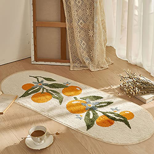 vctops Floral Printed Plush Area Rugs for Living Room Bedroom Super Soft Warm Bathroom Rugs Non Slip Door Mat Kitchen Mat (Flower D,31"x63")