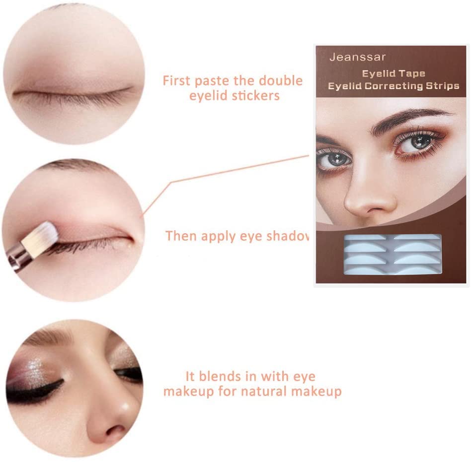 Eyelid Lift Strips, 4MM Double Eyelid Tapes Sticker for Heavy Hooded, Droopy Lids for Dramatic Lift - Instant Eye Lift Without Surgery, 320 Count Eyelid Correction Stripers