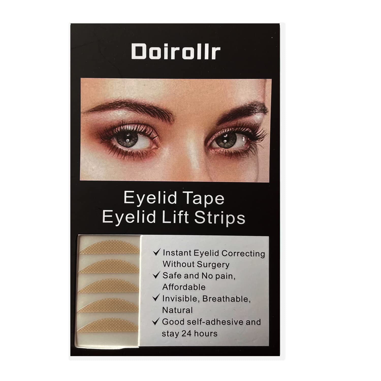 Eyelid Tapes, 288pcs x 5MM Self-Adhesive, Easy to Apply Make-up After Eye Charm on. Breathable, Waterproof, Naturally 48h Stay, for All Skin Colours, Great Make up Tool