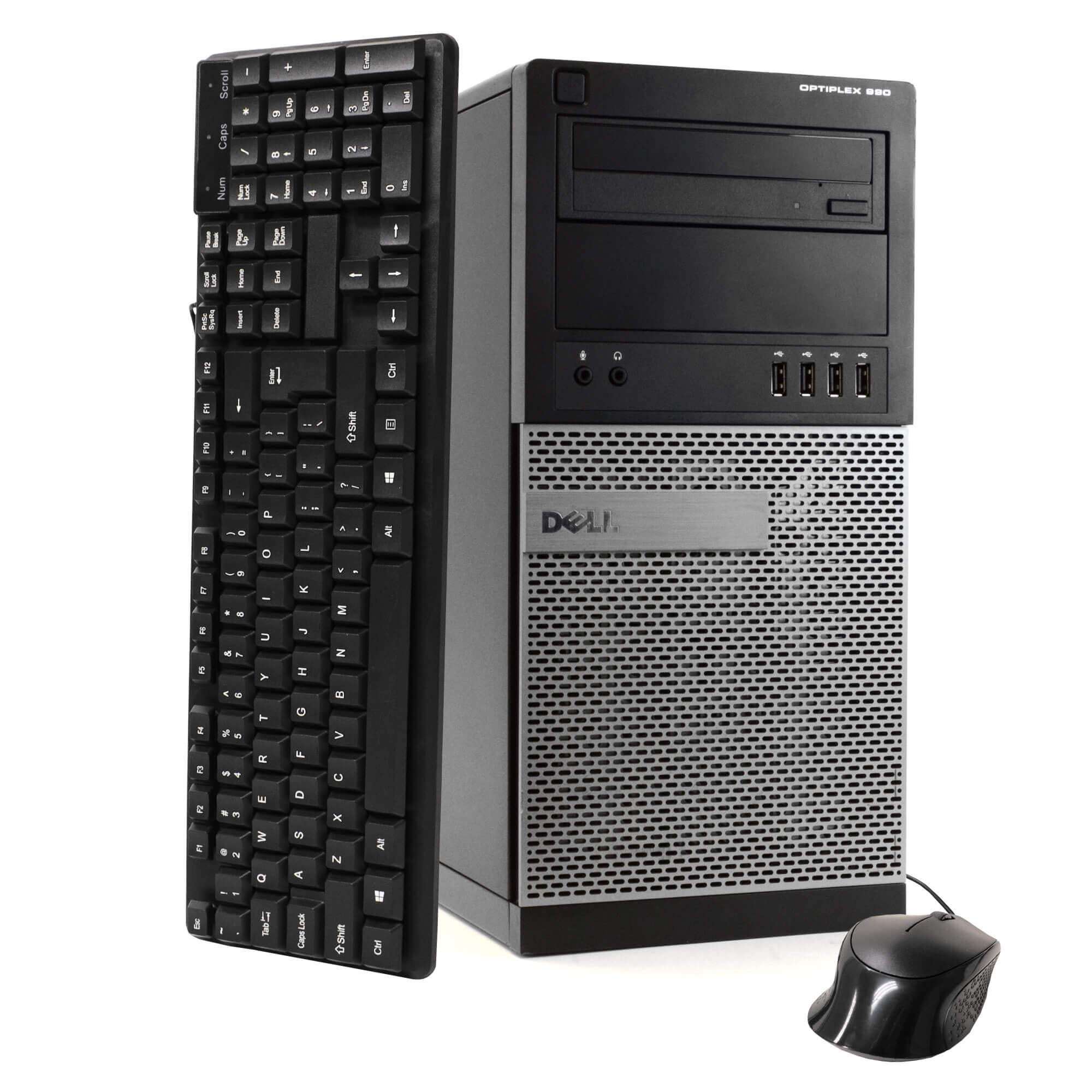 Dell Optiplex 990 Desktop Computer (Intel Quad-Core i7-2600 up to 3.4GHz, 16GB RAM, 2TB HDD, WiFi, VGA, DisplayPort, (Tower w/ HDMI), Windows 10 Professional - (Renewed)