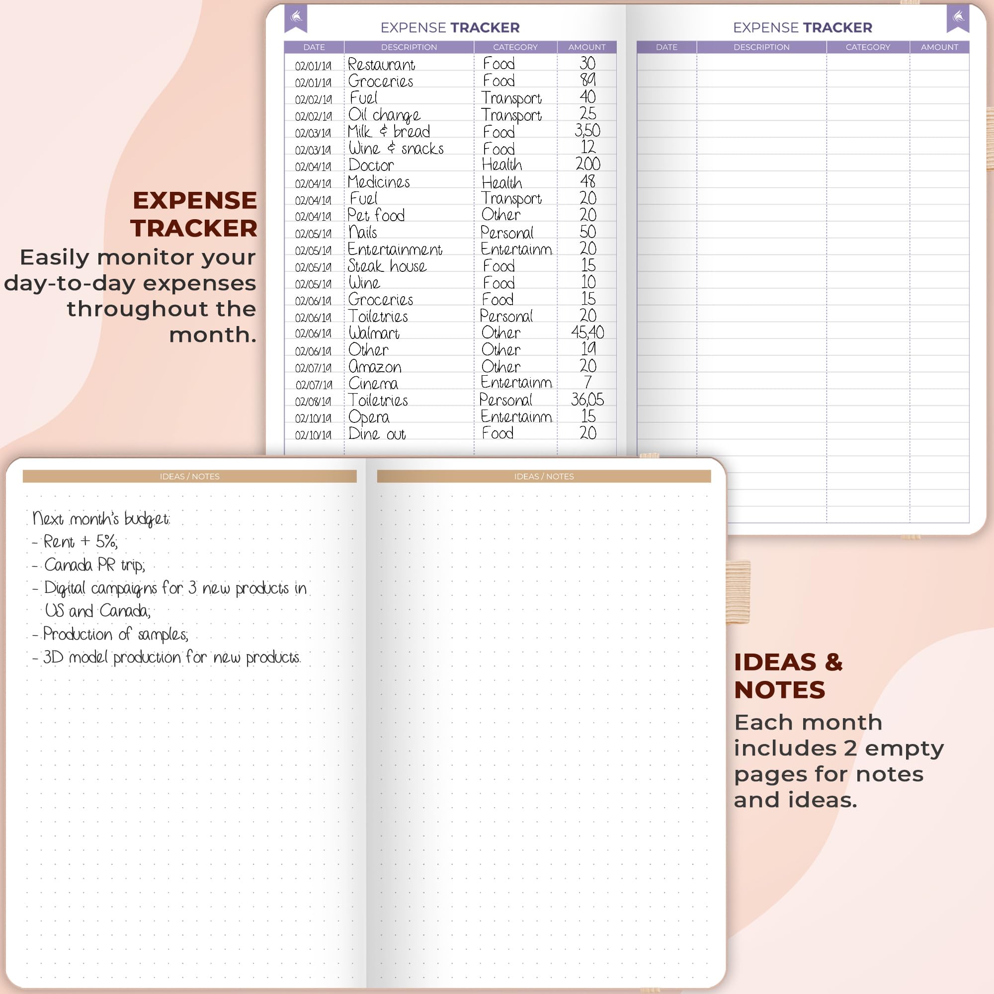 Clever Fox Budget Book 2.0 – Simple Budgeting Planner for Beginners – Financial Notebook with Money Spending, Debt & Bill Tracker (Rose Gold)