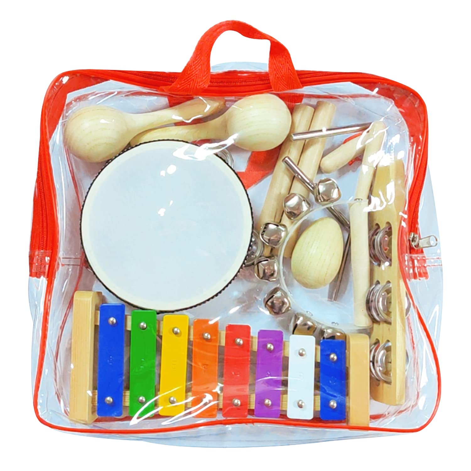 CLIFTON Educational Musical Instrument Set Preschool Education Musical Set Percussion Set with Storage Bag