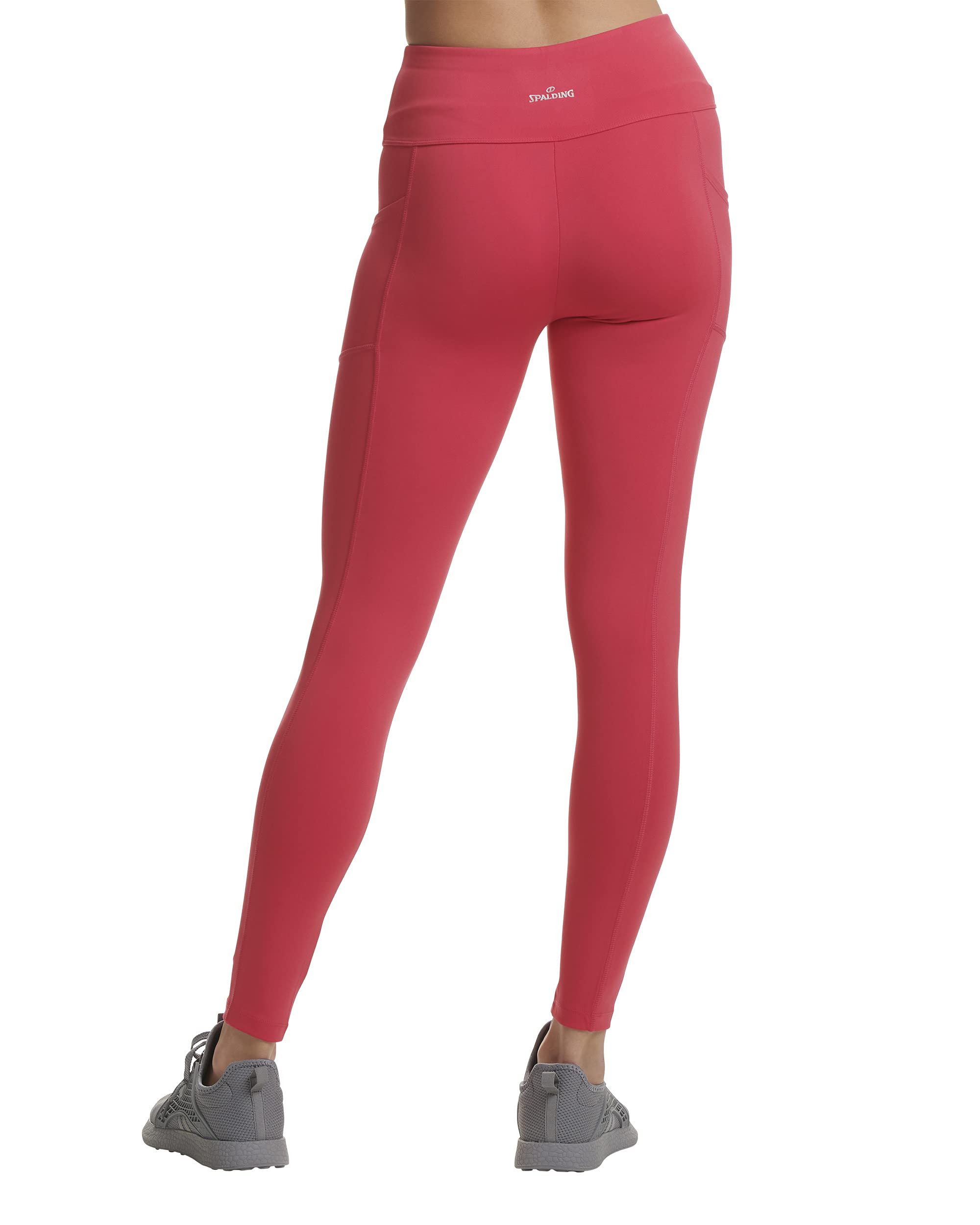 Spalding Women's Activewear 28 inch Inseam Legging with Pockets, Azalea, S
