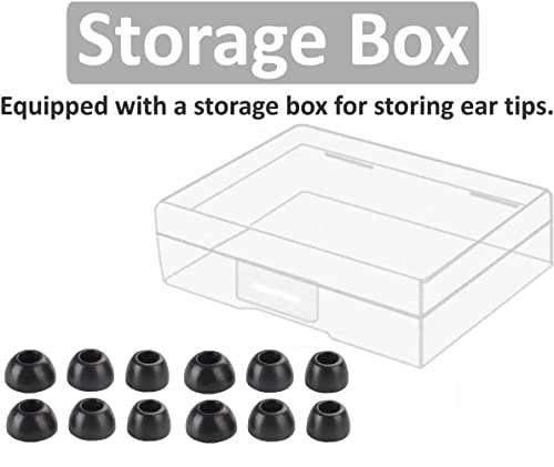 JNSA Replacement Memory Foam Ear Tips Noise Canceling Foam Eartips Ear Plug Ear Tip Gels Compatible with Google Pixel Buds A-Series, [Fit in Case],L/M/S 3 Size 3 Pairs ,Black (FoamPixelA6P)