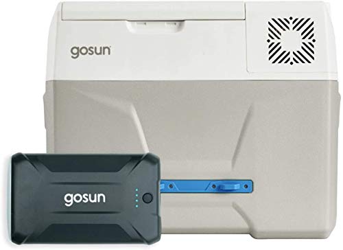 GOSUN Chill Solar Cooler + SolarTable 60 & PowerBank+ | ISolar Powered Cooler, Wheels & Portable Foldable Solar Table |Solar Power Charger