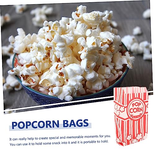 ULTECHNOVO 100pcs Popcorn Popcorn Packaging Bag Sweets Snacks Mini Gift Box Paper Food Trays Snacks Holders Container Popcorn Treat Boxes Popcorn Holders Cups Individual Popcorn Bags Portable