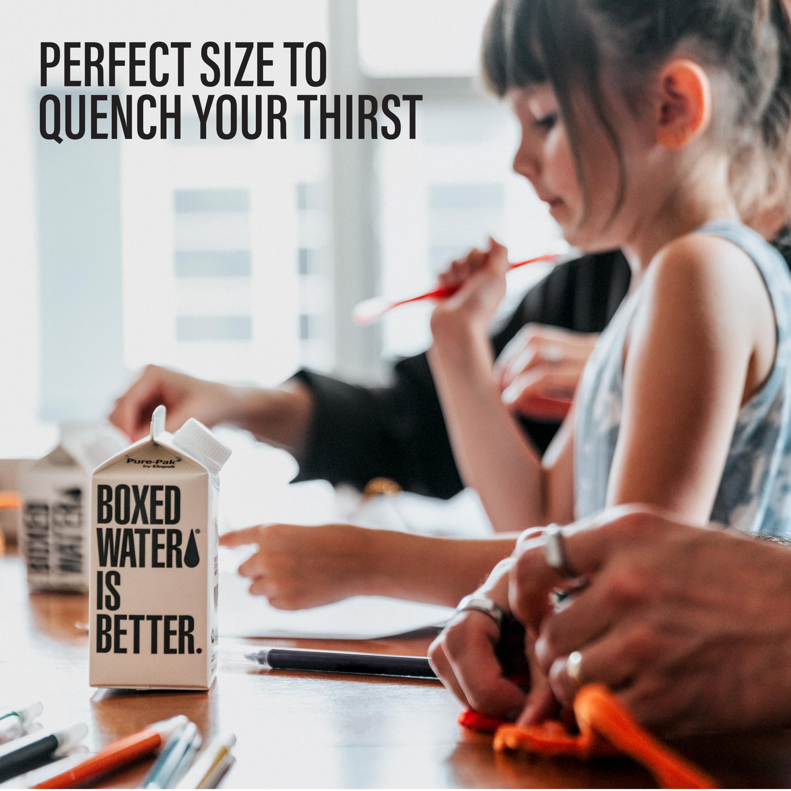 Boxed Water 11.8 oz. (24 Pack) β Purified Drinking Water in 92% Plant-Based Boxes β 100% Recyclable, BPA-Free, Refillable Reusable Cartons - Mini Water