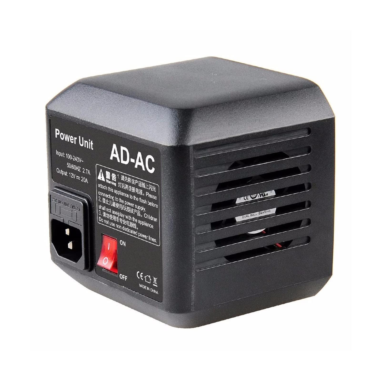 EACHSHOT Godox AD-AC 100?240V Power Source Adapter with 16.4'/5m Cable, for Godox AD600 AD600B AD600M AD600BM for Flashpoint XPLOR 600 Flash Strobe Lights