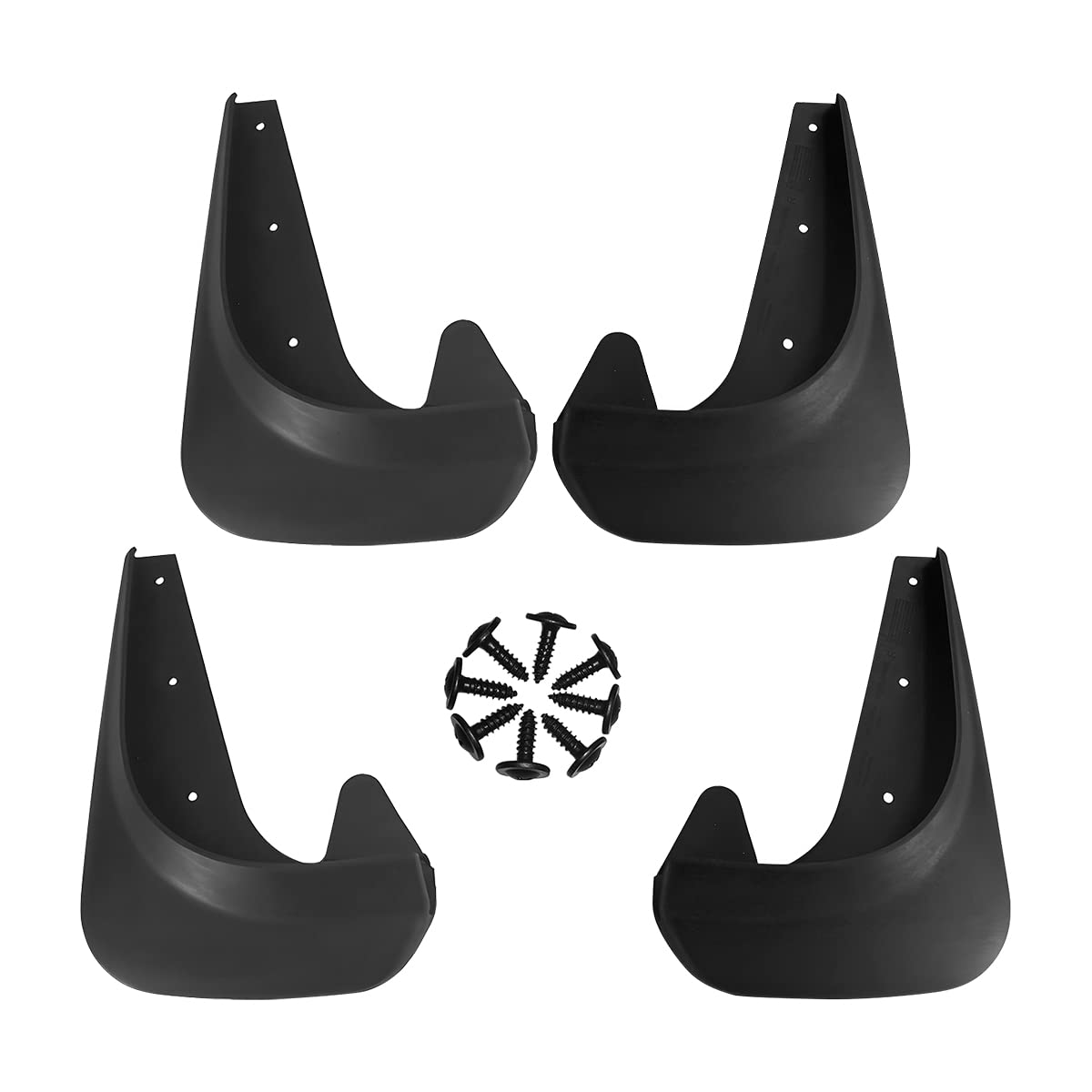Car Mud Flaps, 4PCS Front and Rear Side Splash Guards Winter Vehicle Sediment Protection, No Drilling Mudguards Fenders with Hardware Kits, Car Accessories Compatible with Sedan Vehicle