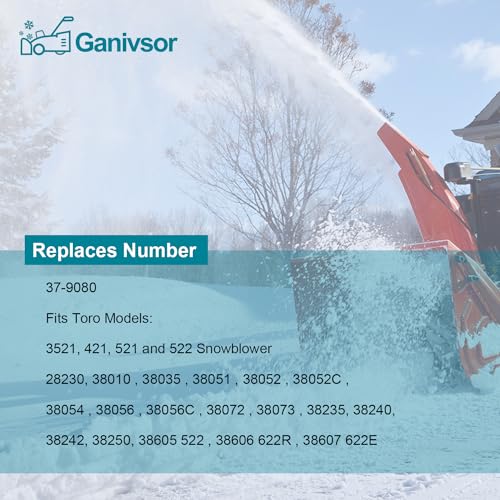 Ganivsor Replacement Cogged Auger Drive Belt for Toro Snow throwers 37-9080 379080