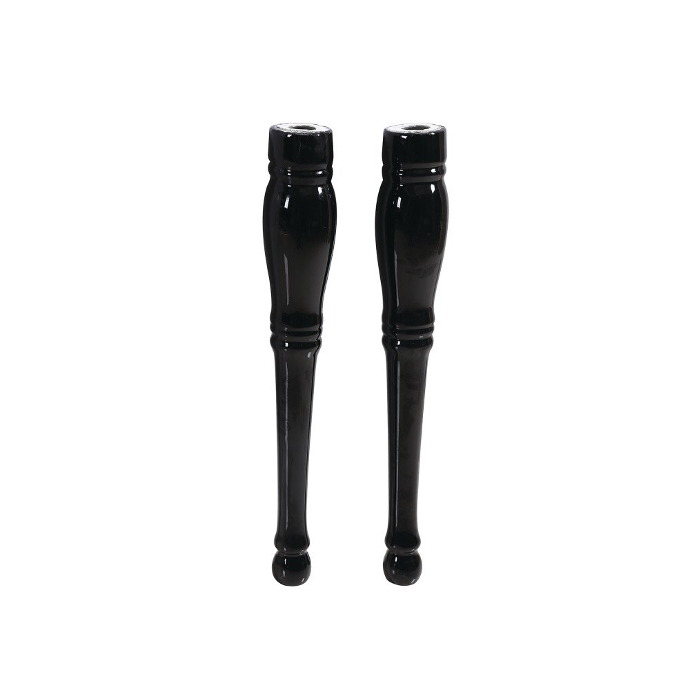 Kingston Brass VPB136PK Imperial Ceramic Console Pedestal (2 pcs/Set), Black