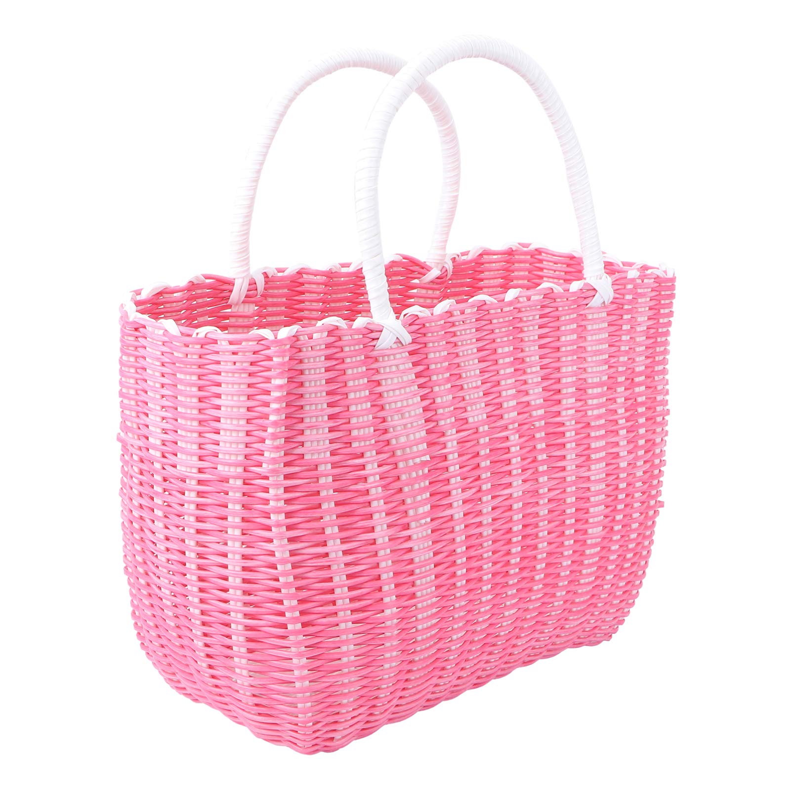 Healvian Handbags Purse Plastic Woven Shopping Basket with Handle Reusable Grocery Shopping Bag Shopping Tote Woven Storage Basket for Travel and Shopping Patricia Nash Patricia Nash Handbags