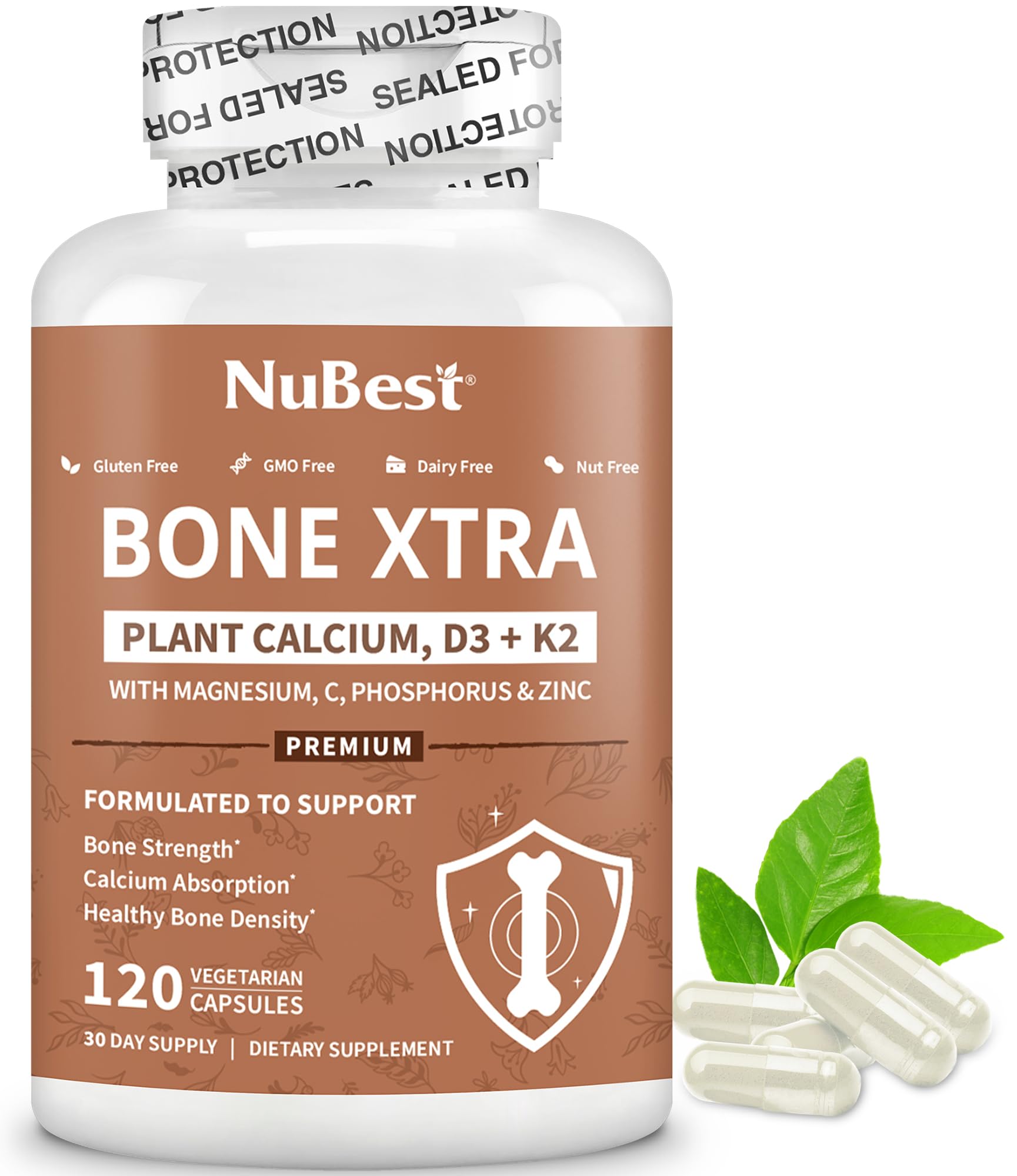 Bundle Vanilla Protein Powder for Kids & Teens - Protein, Multivitamin, Omega 3-6-9, Probiotic, Calcium and Bone Xtra - Bone Strength 120 Vegan Capsules for Optimal Growth, Bone Health & Bone Strength