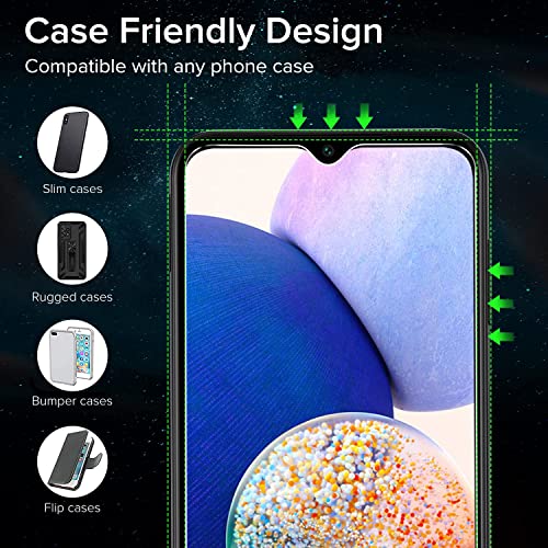 ivoler 3 Pack Screen Protector Tempered Glass for Samsung Galaxy A14 5G / 4G with [Easy Installation Frame] 9H Hardness Anti Scratch, Bubble Free, 6.6 inch