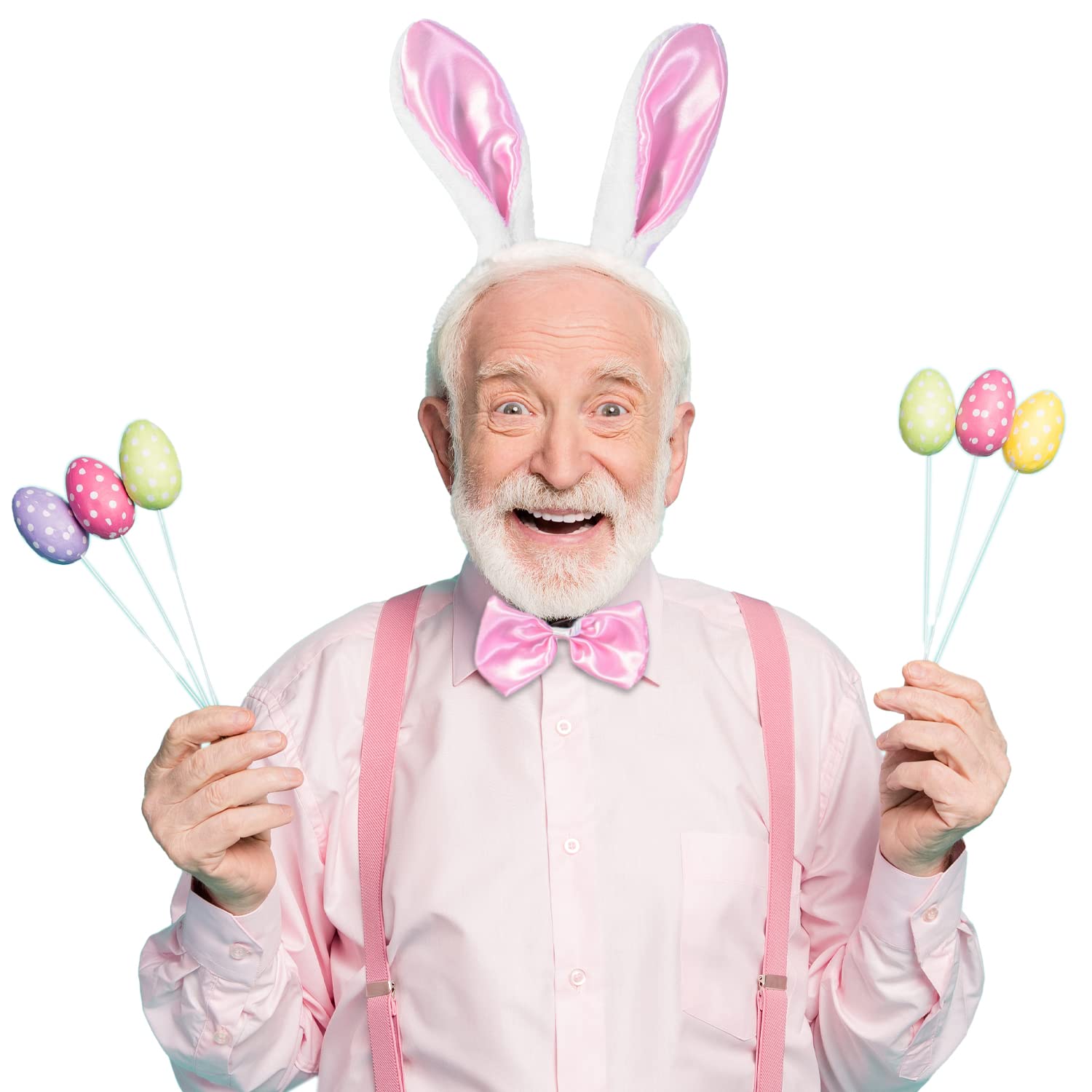 Bunny Ears and Tail w/Bow - Easter Costume - Bunny Headband by Funny Party Hats