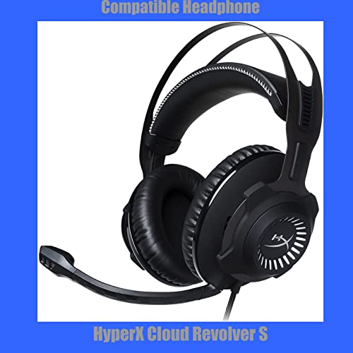JULONGCR Cloud Revolver S Earpads Replacement Revolver S Ear Pads Cushion Cover Accessories Parts Compatible with Kingston HyperX Cloud Revolver S Gaming Headset.