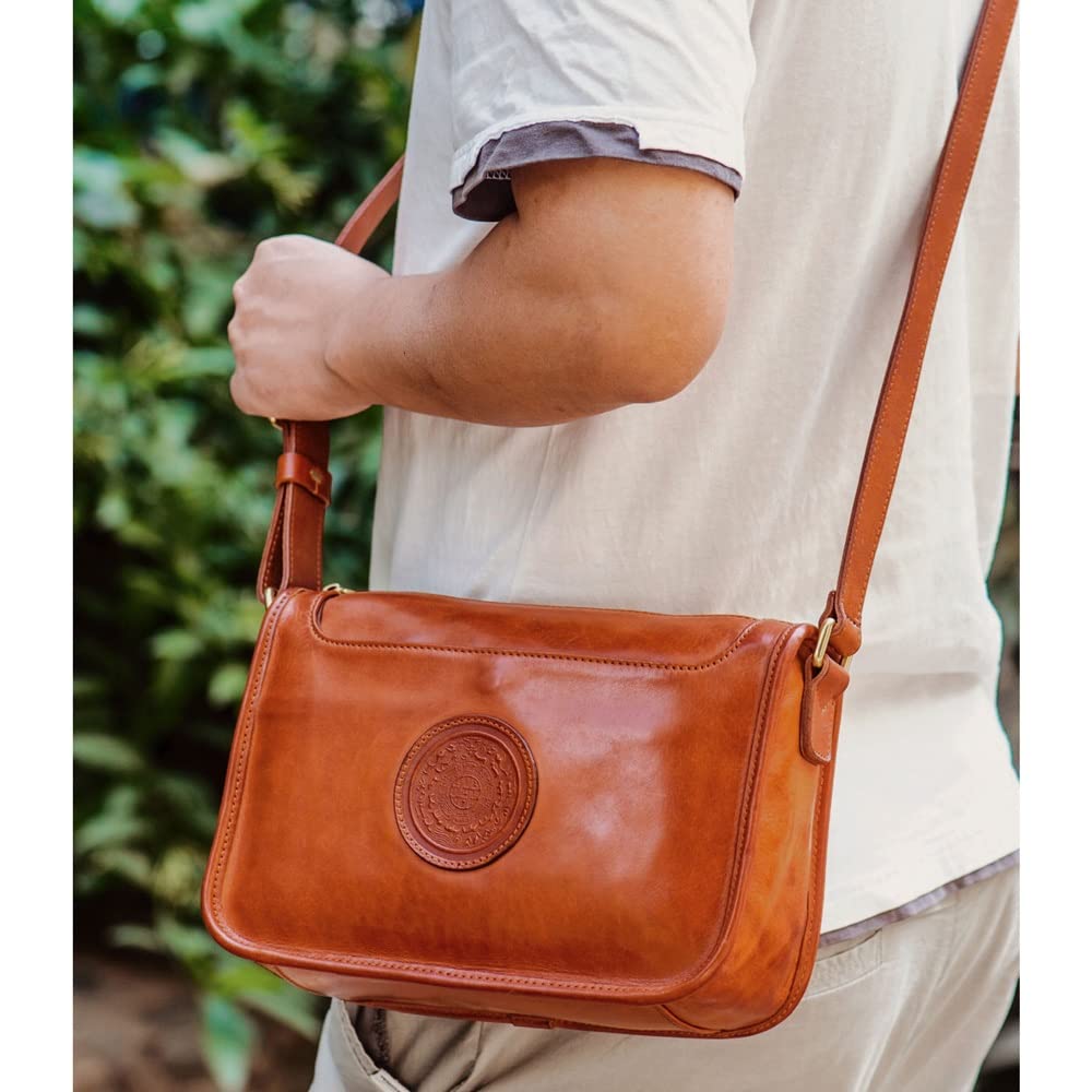 CZDYUF Large Capacity Shoulder BagHandmade Men's and Women's Crossbody Commuter Bag Casual Genuine Leather