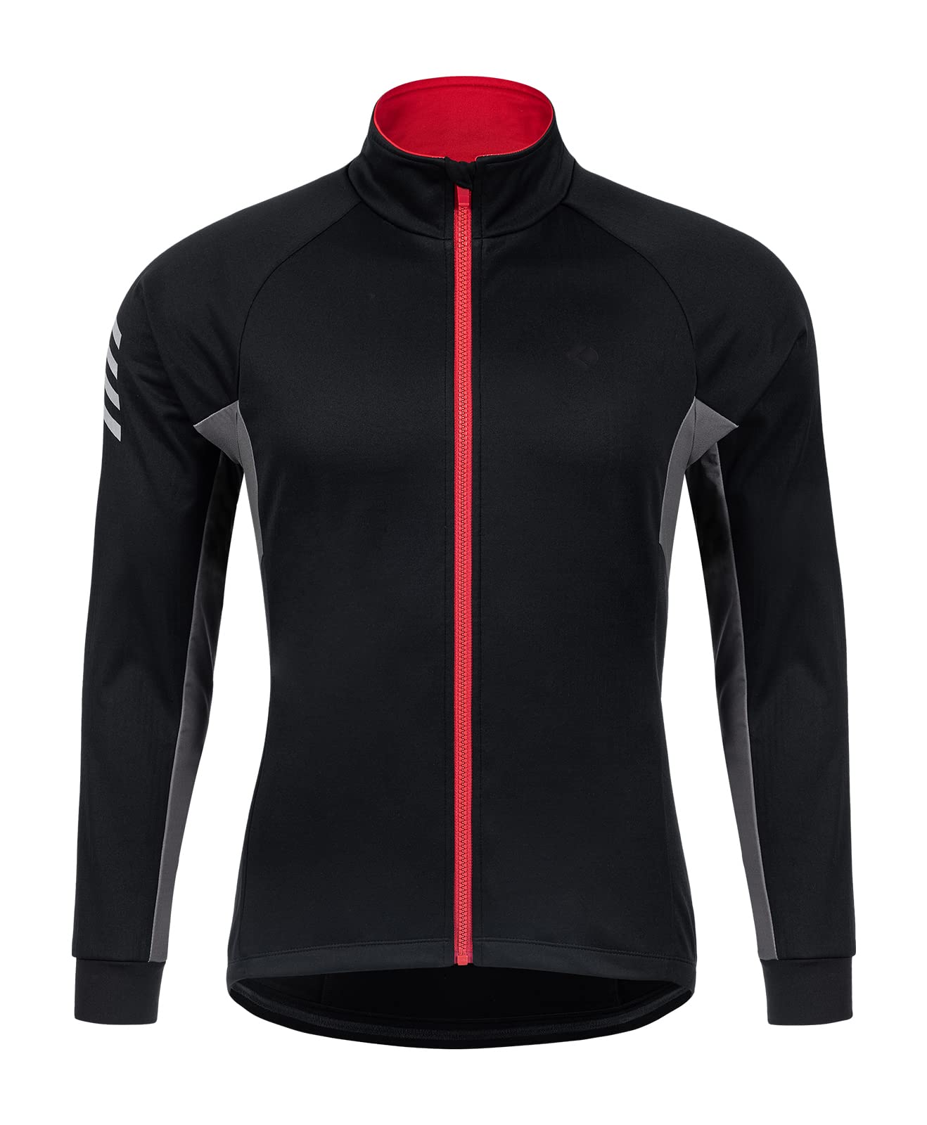 DIFOS Men's Windproof Running Cycling Jackets Windbreaker Thermal Bike Coat with Rear Pocket(M,Black)
