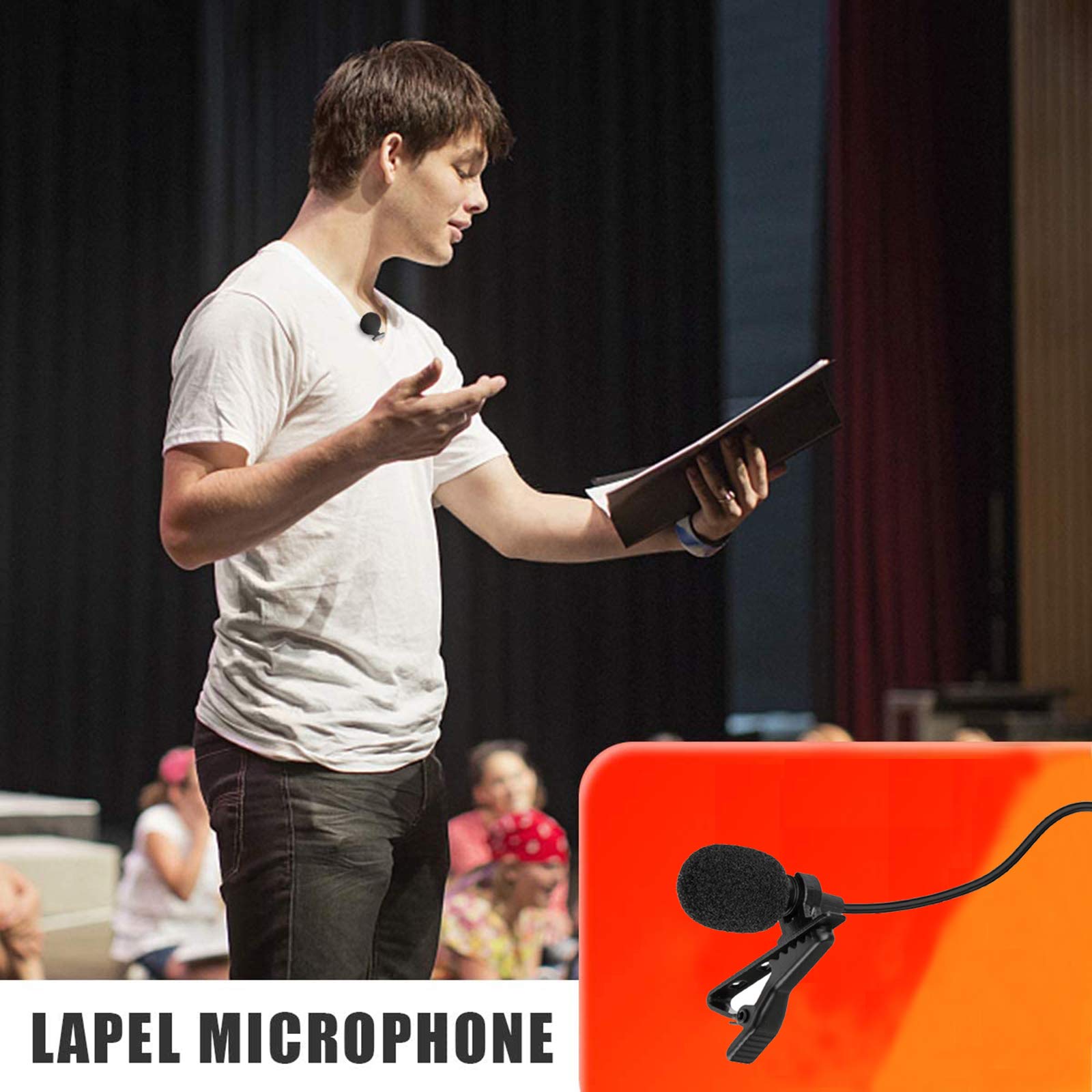 Sujeetec Lavalier Microphone Lapel Microphone Compatible with Sennheiser Wireless Transmitter - Unidirectional Condenser Mic β 3.5mm Screw Lock Plug