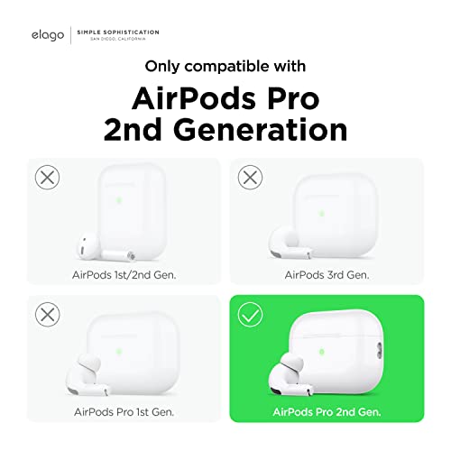 elago Compatible with AirPods Pro 2 Case, Peach 3D Design Case Compatible with AirPods Pro 2nd Generation, Keychain Included