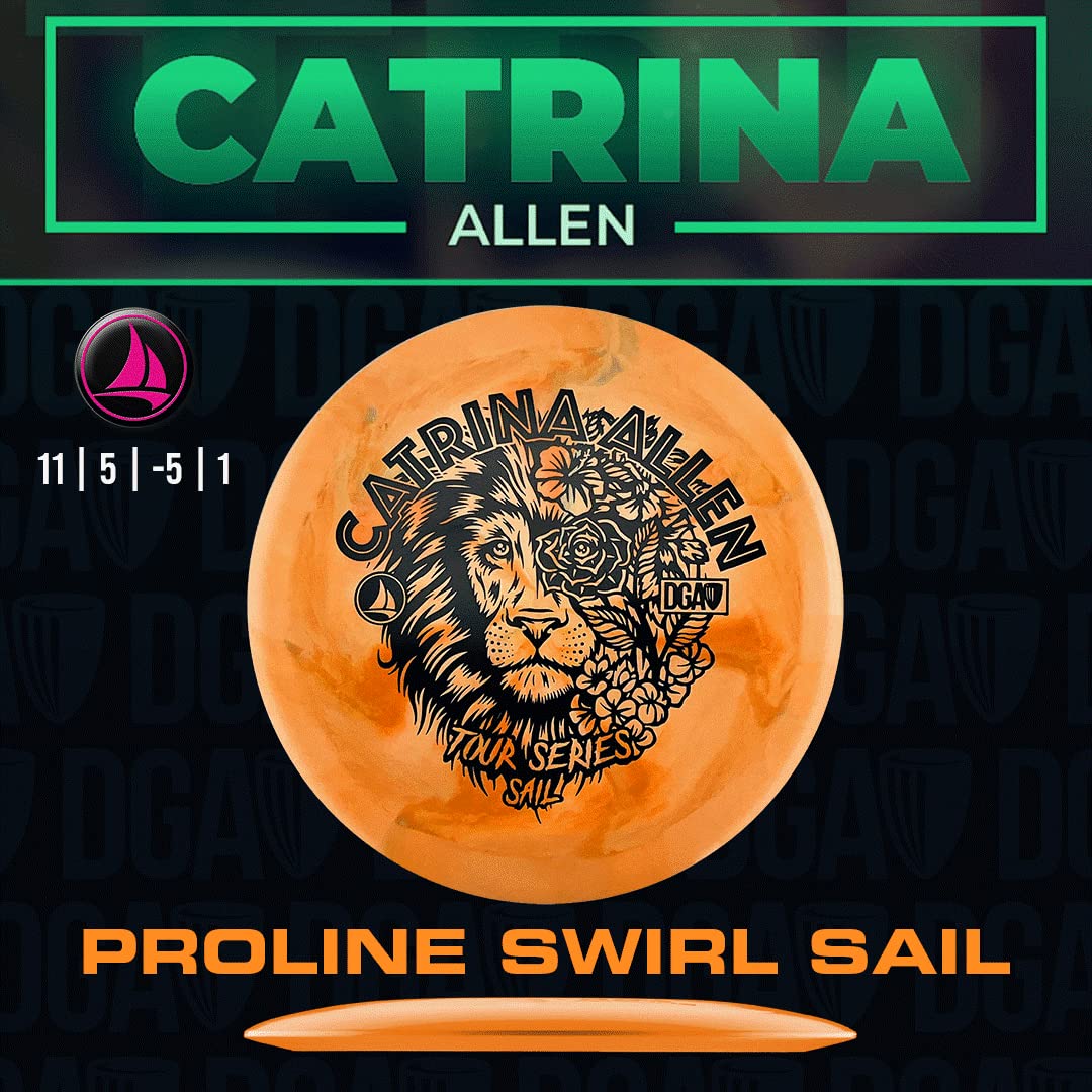 DGA Limited Edition 2022 Tour Series Catrina Allen Swirly ProLine Sail Driver Golf Disc [Colors May Vary] - 170-172g