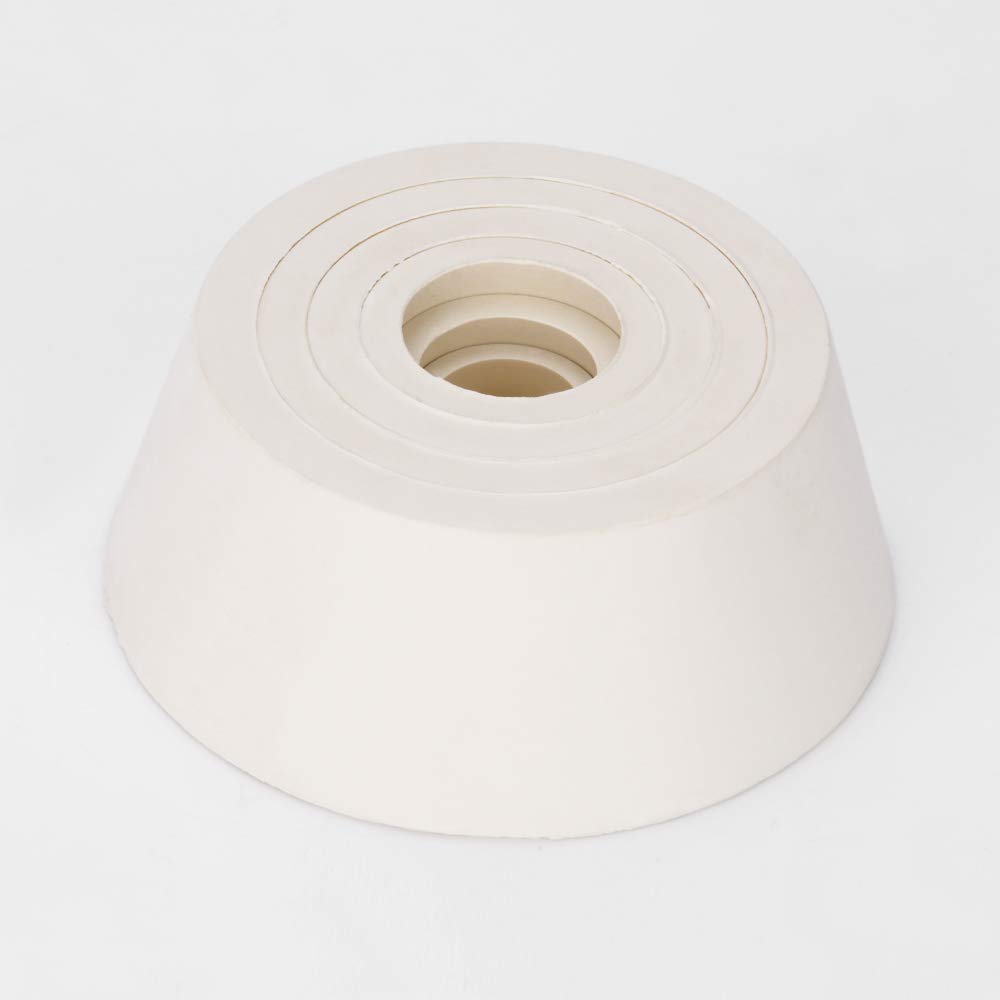 Labasics Filter Adapter Cones, Durable Tapered Collar Rubber Stopper Buchner Funnel Flask Cones Adapter Set, Wear Resistance Smooth Surface, Pack of 9, White