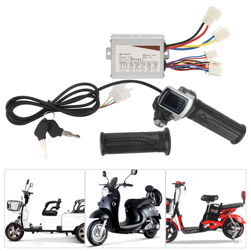 Dilwe 36V 350W Electric Throttle Grip with Lock Controller Accessory,Electric Bike and Spare Parts