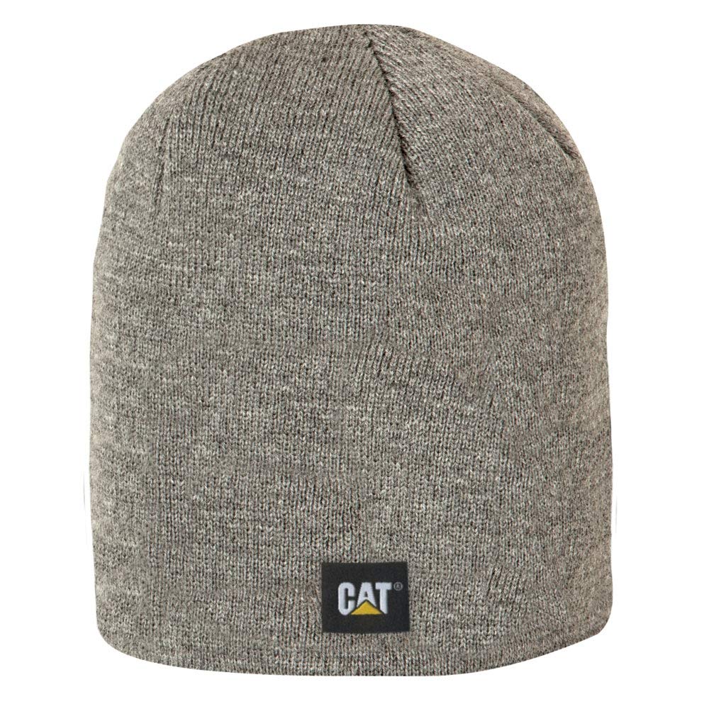 Caterpillar Men's Logo Knit Cap, Dark Heather Grey, One