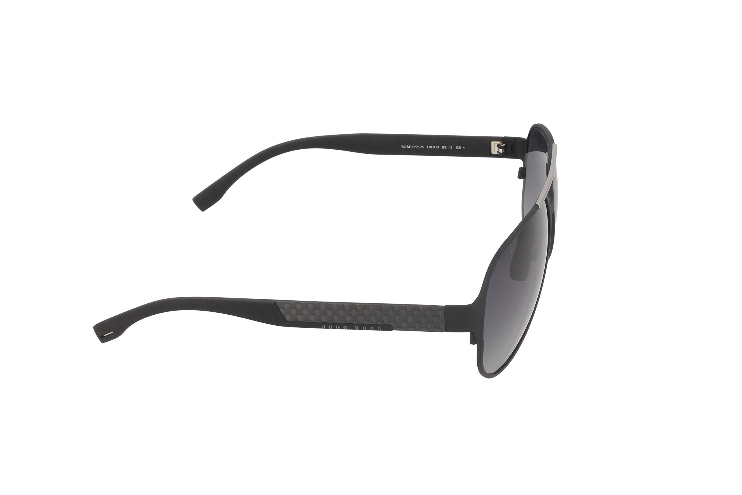 Boss 0669/S HD HXJ 63 Men's Sunglasses, Black (Mttbk Carbon/Grey Sf), Black (Mttbk Carbon/Grey Sf)