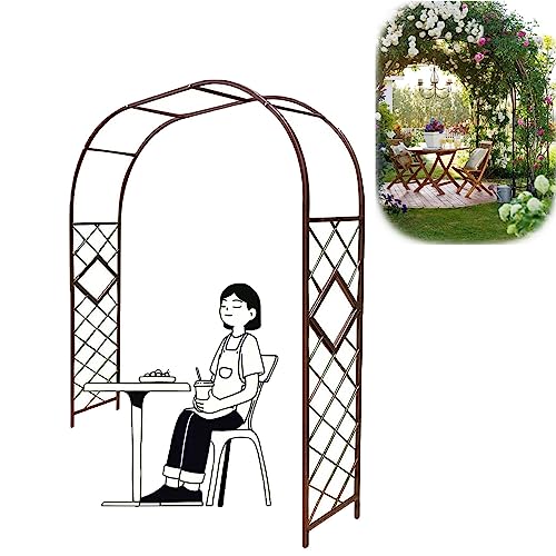 Garden Arch,Rose Arches,Heavy Archway,Trellis Garden Arbor Weatherproof Trellis Rose Aid Extra Wide Pergola Arbor for Various Climbing Plant Wedding Party (Color : White, Size : W180cmXH230cmXD40cm