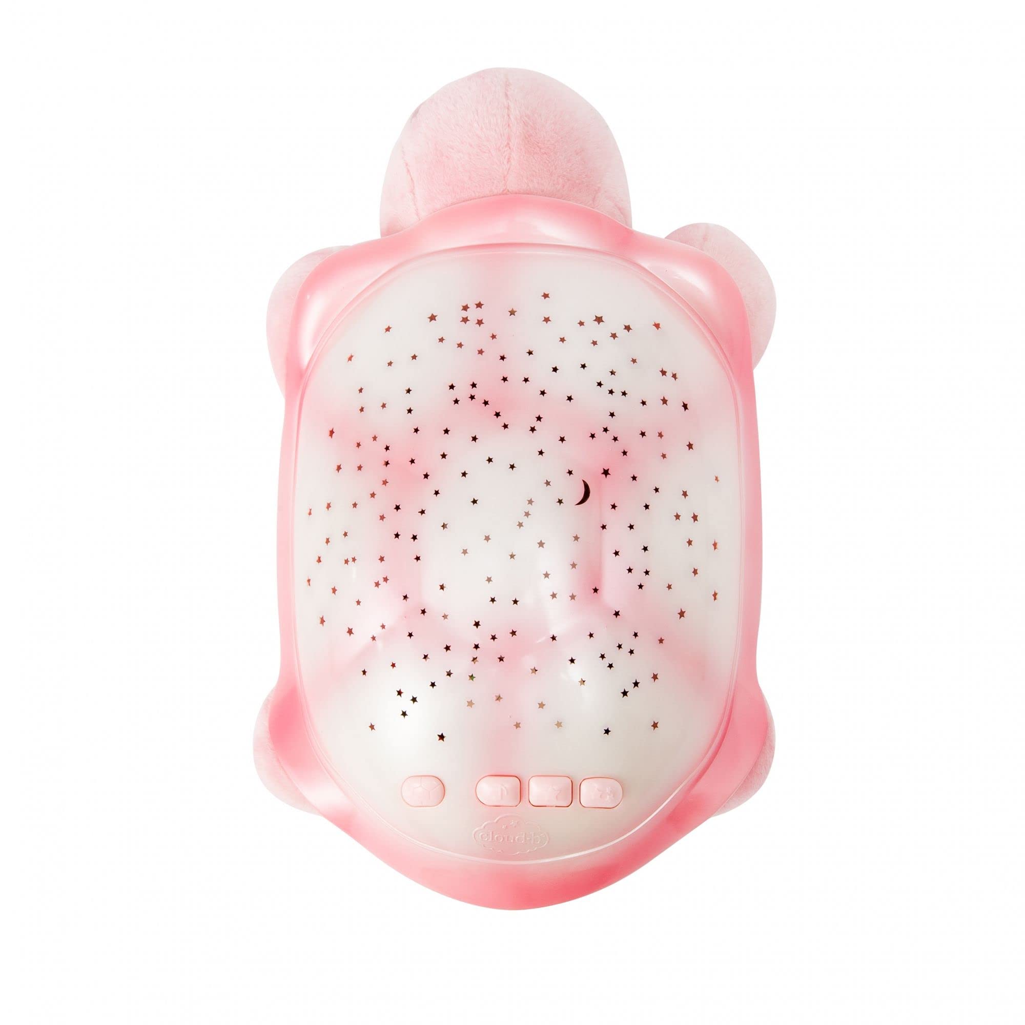 Cloud b Star Projector Nightlight with White Noise Soothing Sounds | Adjustable Settings and Auto-Shutoff | Twinkling Twilight Turtle - Pink