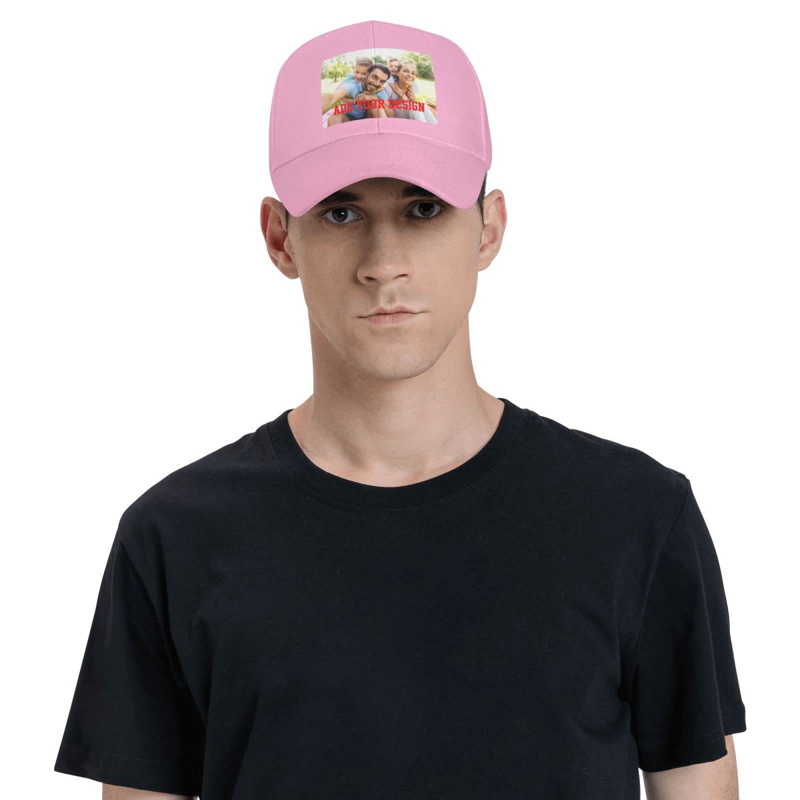 Custom Hat Snapback Personalized Baseball Cap Design Your Own Text Image Outdoor Sport Casquette Pink